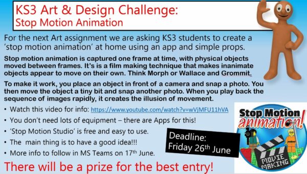 KS3 Stop Motion Animation Challenge - East Leake Academy